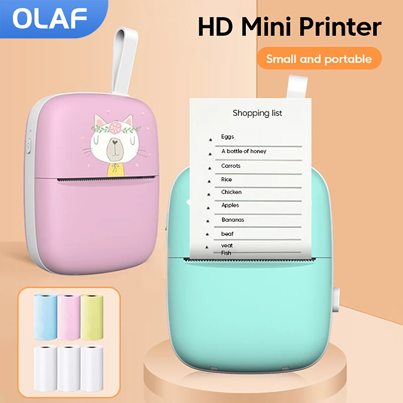 Olaf-Mini-Printer-Portable-Label-Printer-Sticker-Wireless-Inkless-Self ...