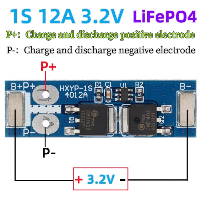 BMS 1S 12A 16A 24A 3.7V LiFePO4 Lithium Battery Protection Board 18650 ...
