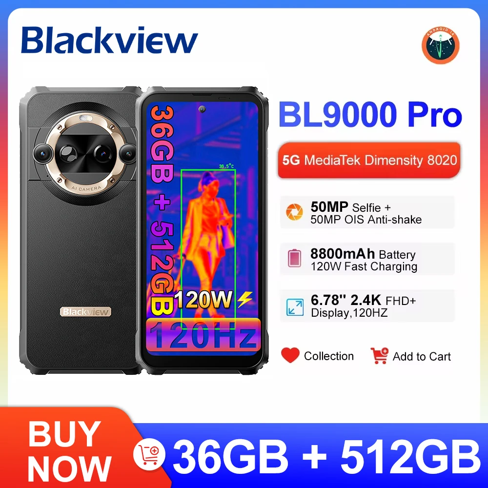 Blackview-BL9000-PRO-5G-Rugged-Smartphone12GB-512GB-6-78-FHD-Thermal ...