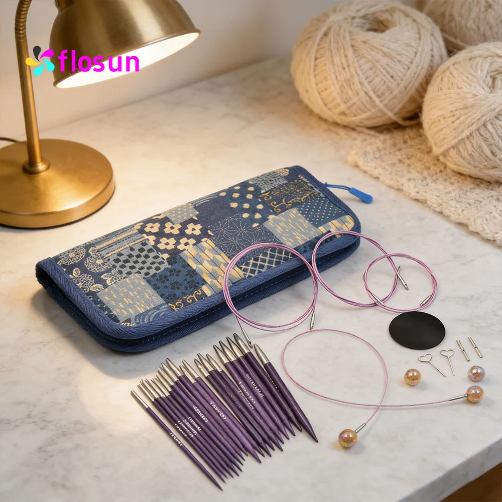 Removable Circular Knitting Needle Set - Colorful, Extended Length ...