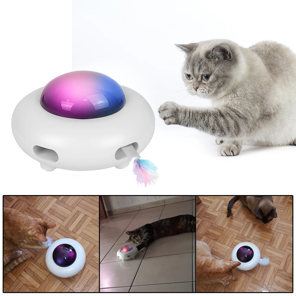 Interactive-Automatic-UFO-Pet-Turntable-Catching-Replaceable-Feather ...