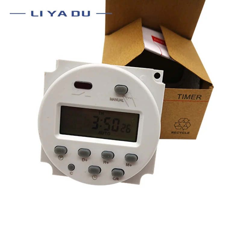 CN101A 12V/24V/110V/220V Single and double countdown micro cycle time control switch timer ...