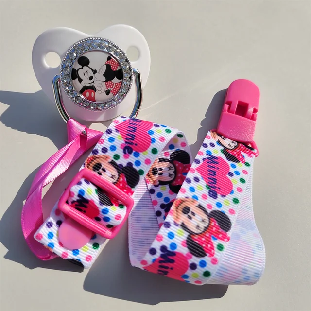 2023 Disney Minnie Mouse Shiny Baby Silicone Pacifier Weaning ...