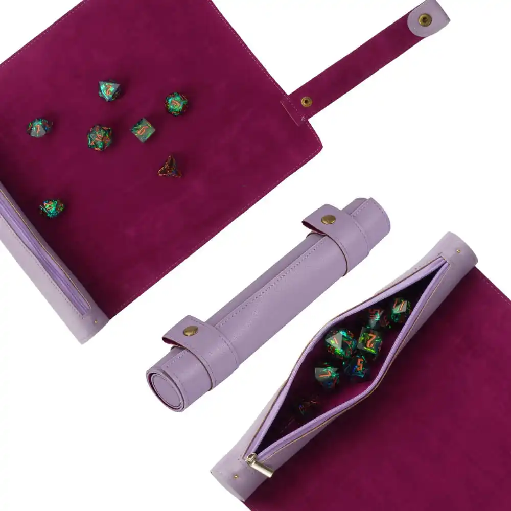 Cusdie Dice Tray Dice Rolling Mat with Zippered Dice Holder ...