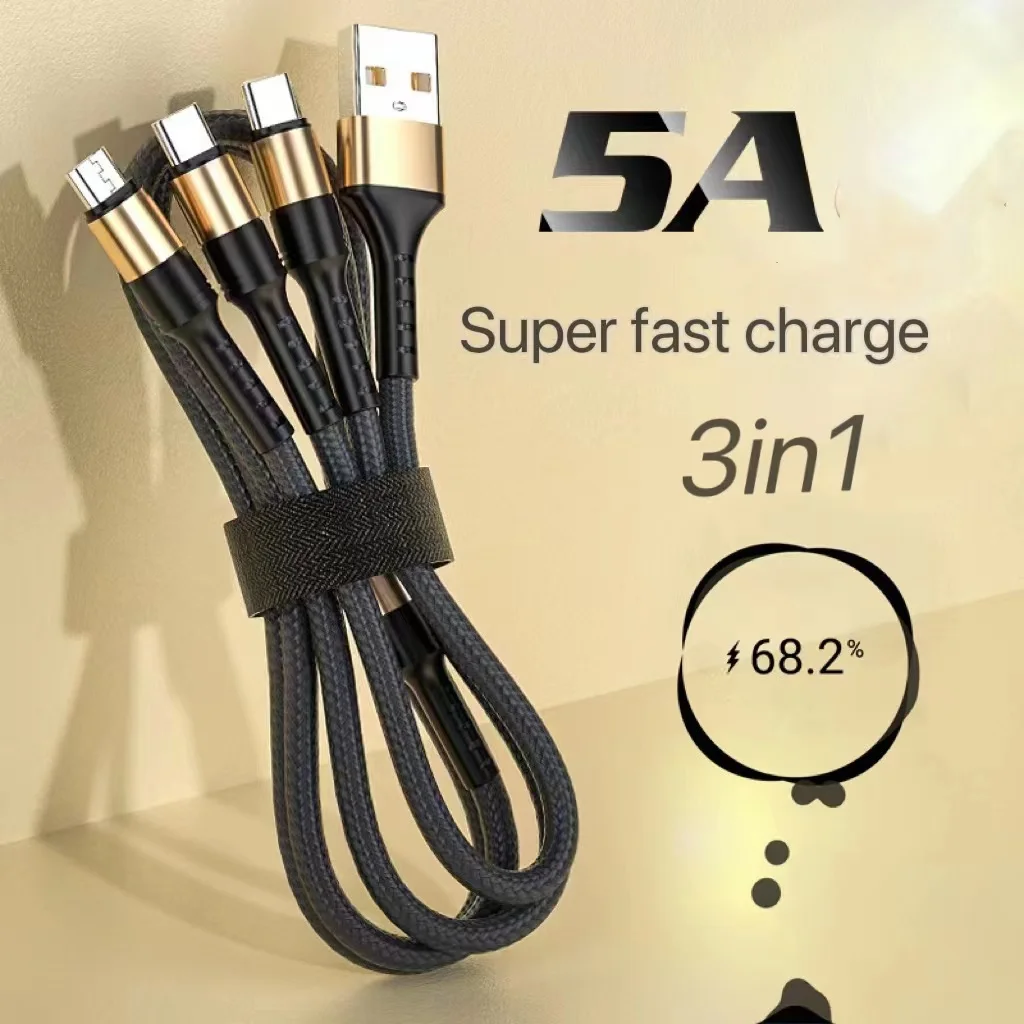 3in1 Charging Cable Fast Charging | Mobile Charger Fast Charging - 3in1 ...