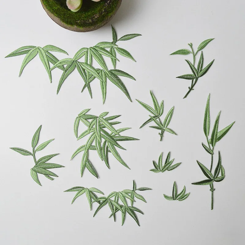 Bamboo-Embroidery-Patch-Embroidered-Patches-For-Clothing-Appliques ...