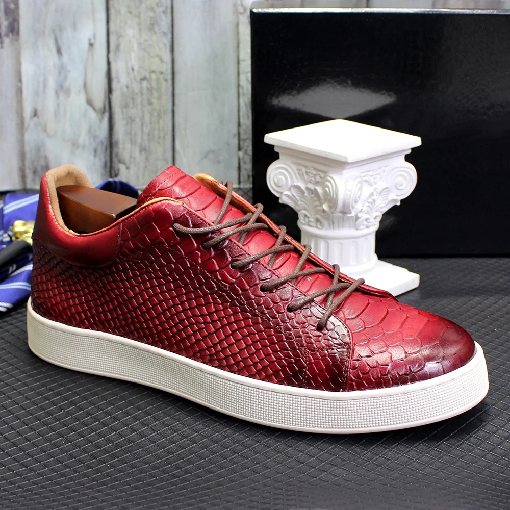 Chaussures en cuir véritable pour hommes, baskets classiques à lacets ...