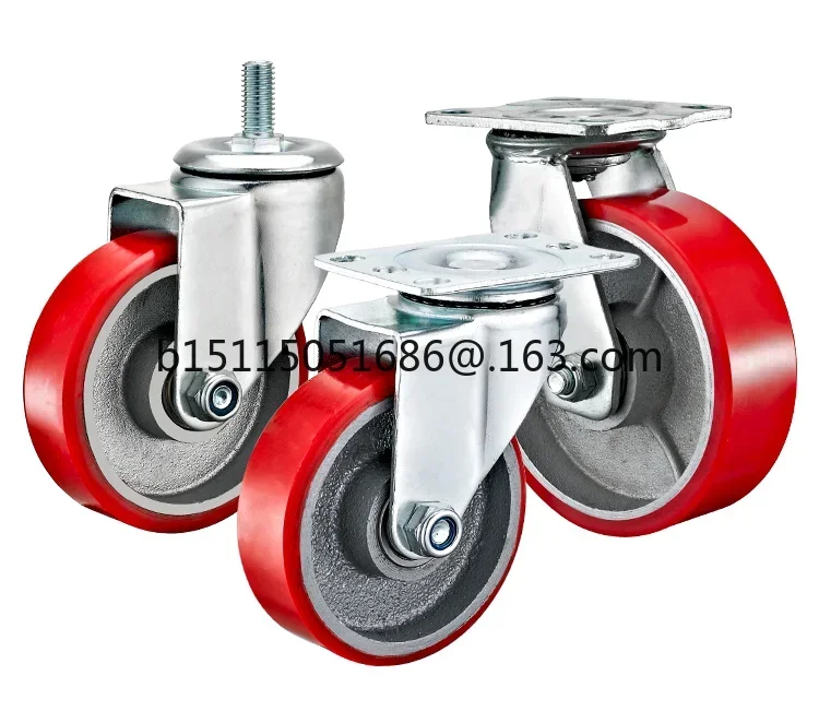 Heavy-duty-iron-core-polyurethane-PU-universal-wheel-4-5-6-8-inch-high ...