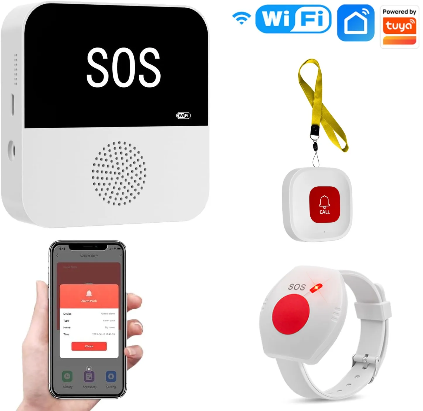 Wireless-WiFi-Elderly-Caregiver-Pager-SOS-Call-Button-Emergency-SOS ...