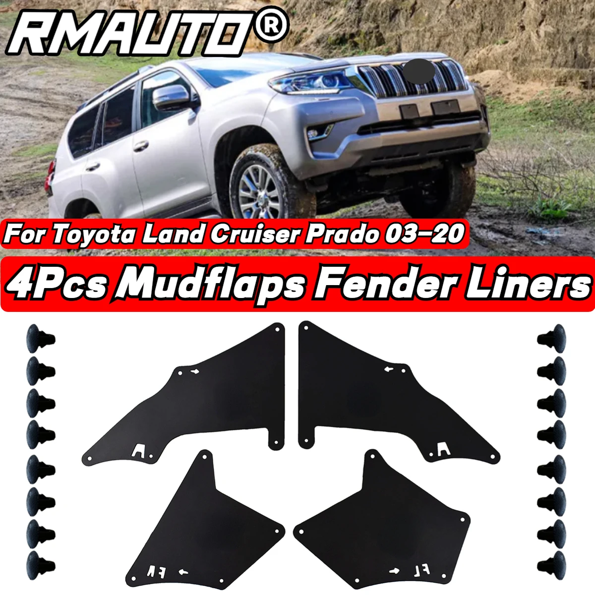 RMAUTO-Mud-Flaps-Toyota-Land-Cruiser-Prado-03-20-Splash-Guards-Mudflap ...