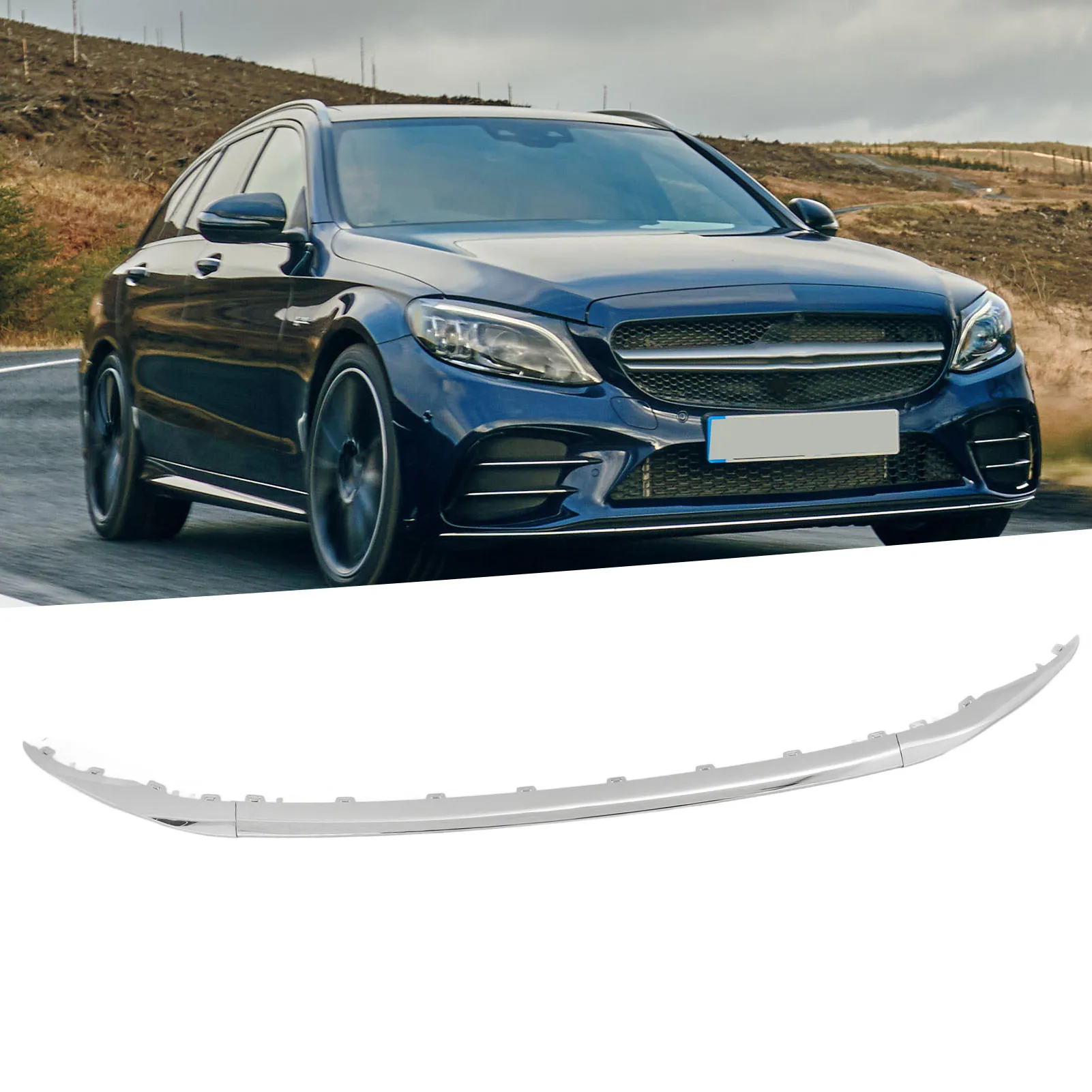 2058858702-Chrome-Front-Bumper-Lower-Trim-2058858602-Replacement-for ...