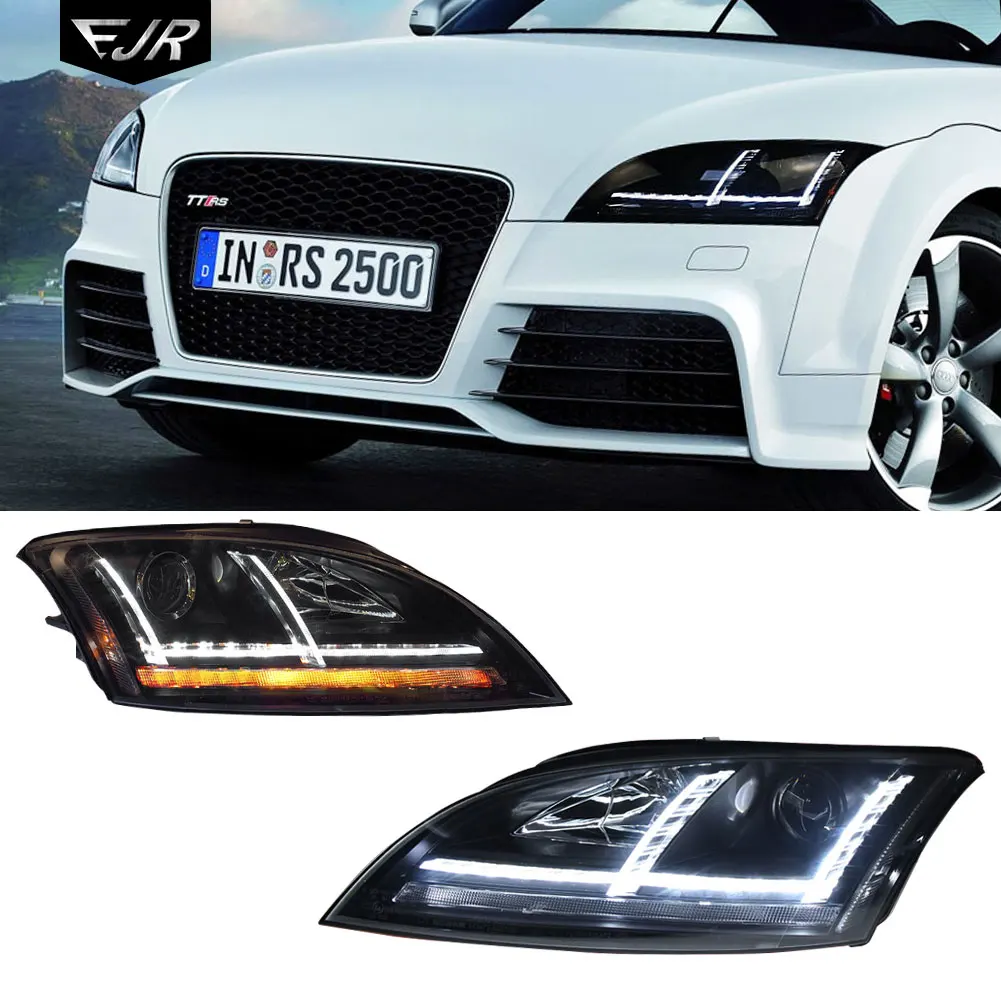 For Audi TT Headlight Assemblies 2006-2014 Old to New Front Head LED ...