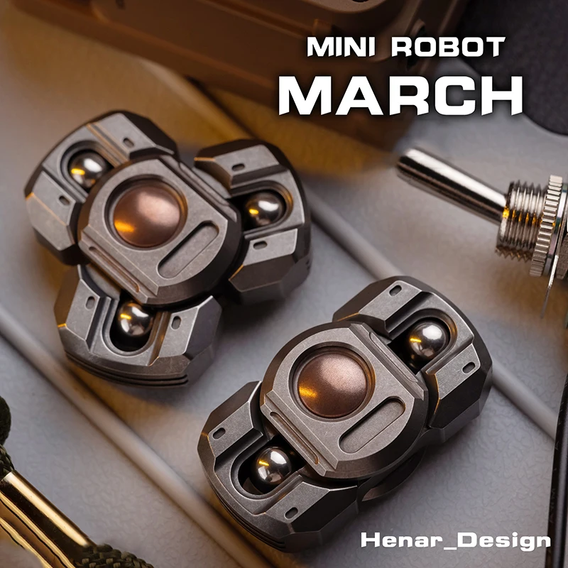 WANWU-EDC-Fidget-Spinner-Marching-Robot-Button-Steel-Ball-Fingertip ...