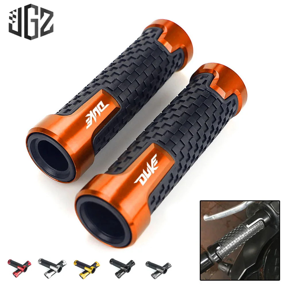 Motorcycle CNC Aluminum Rubber Gel 22mm Handle Bar Grip Hand Grips for ...