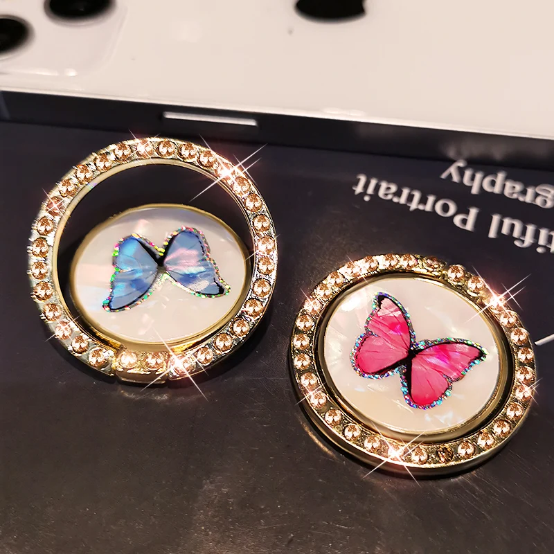 Diamond-Finger-Ring-Color-Butterfly-Mobile-Phone-Ring-Bracket-with ...