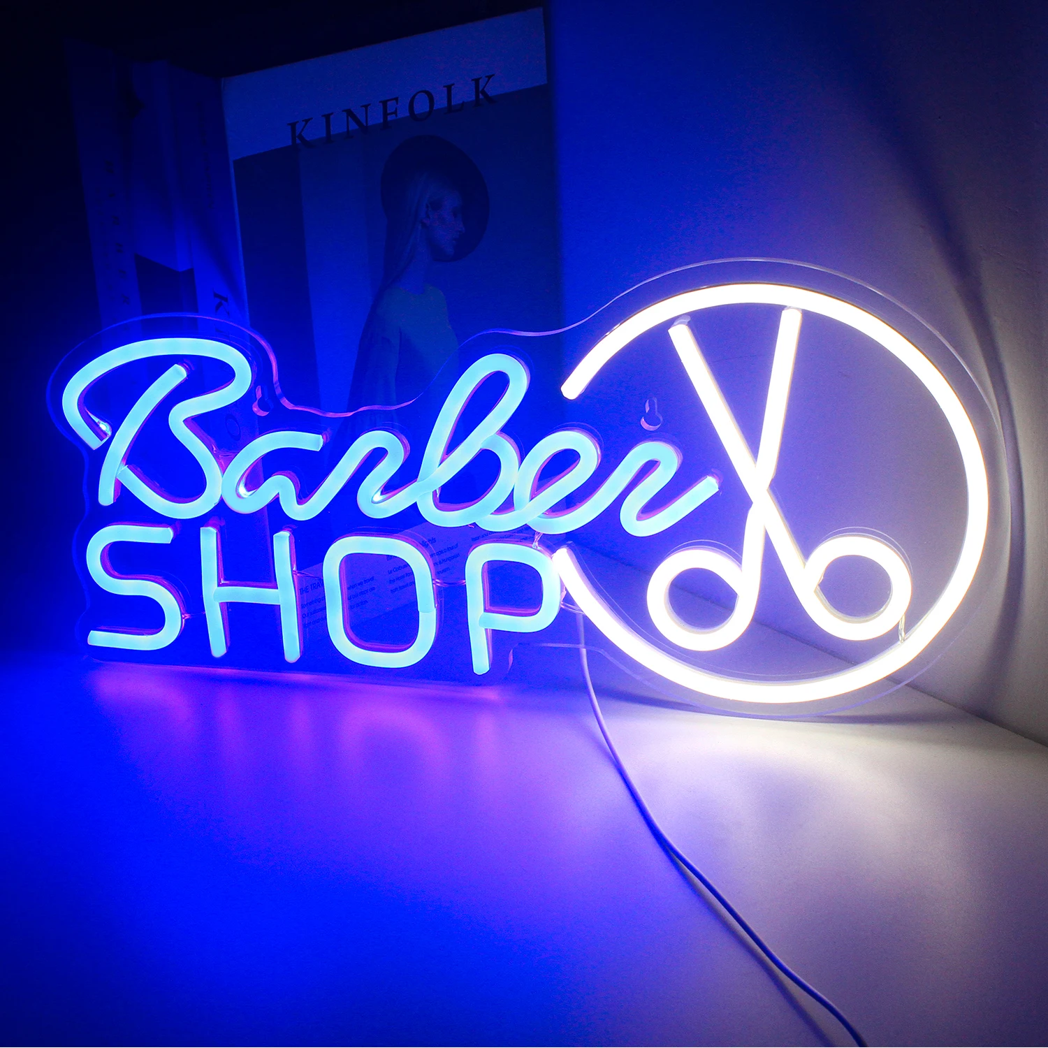 Letrero de neón LED para barbería, luces de neón de color para ...