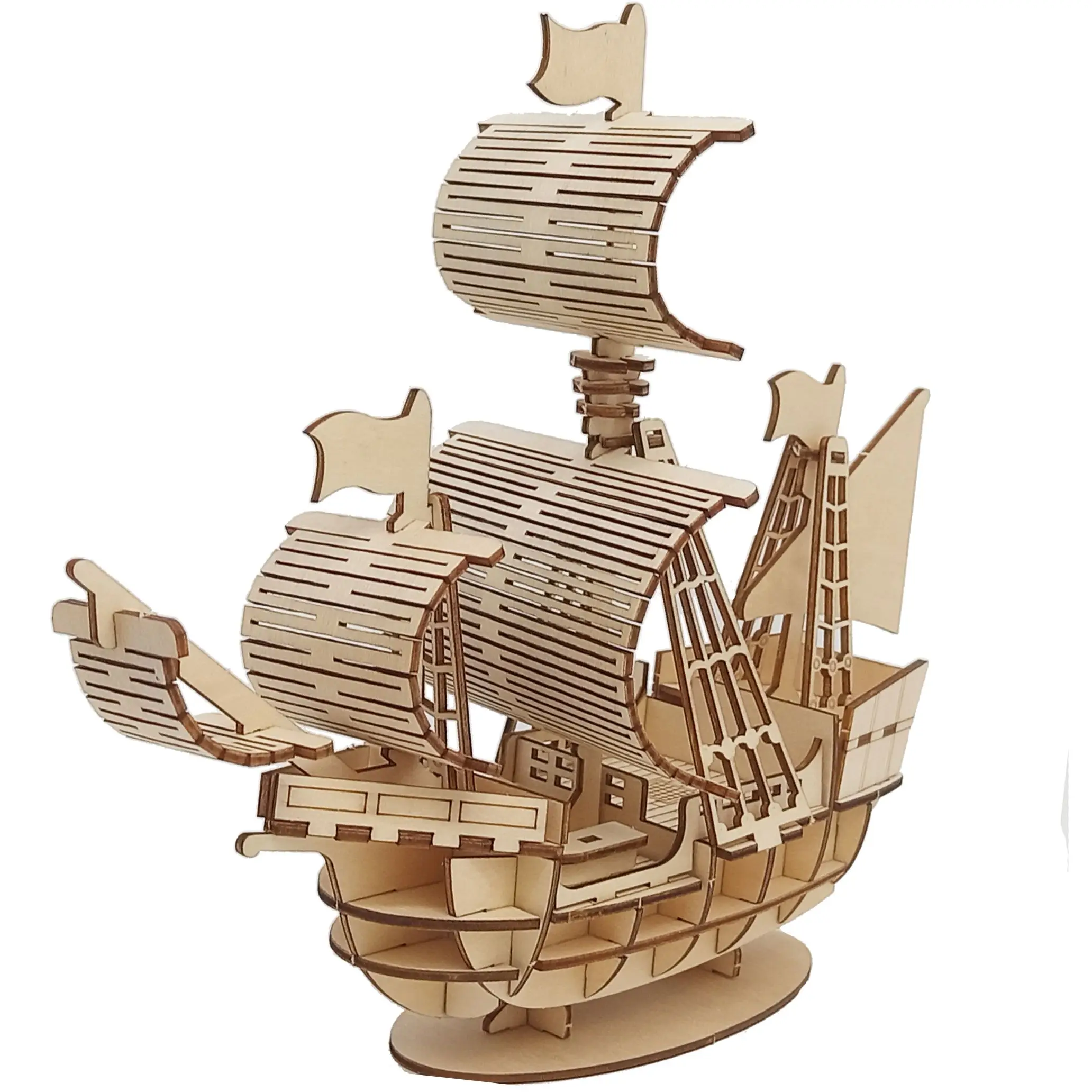 3D-DIY-Classic-Boat-Puzzles-Toys-Assembly-Building-Blocks-Wood-Kits-for ...