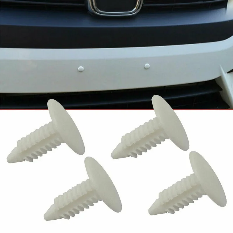 4Pcs/Set White Auto Car Bumper Plugs Front License Plate Hole Cover ...
