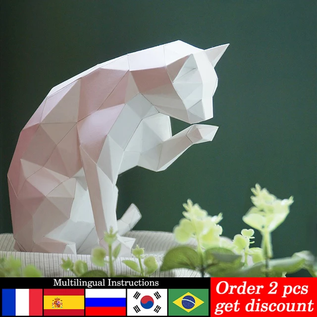 3d Origami Cat Instructions