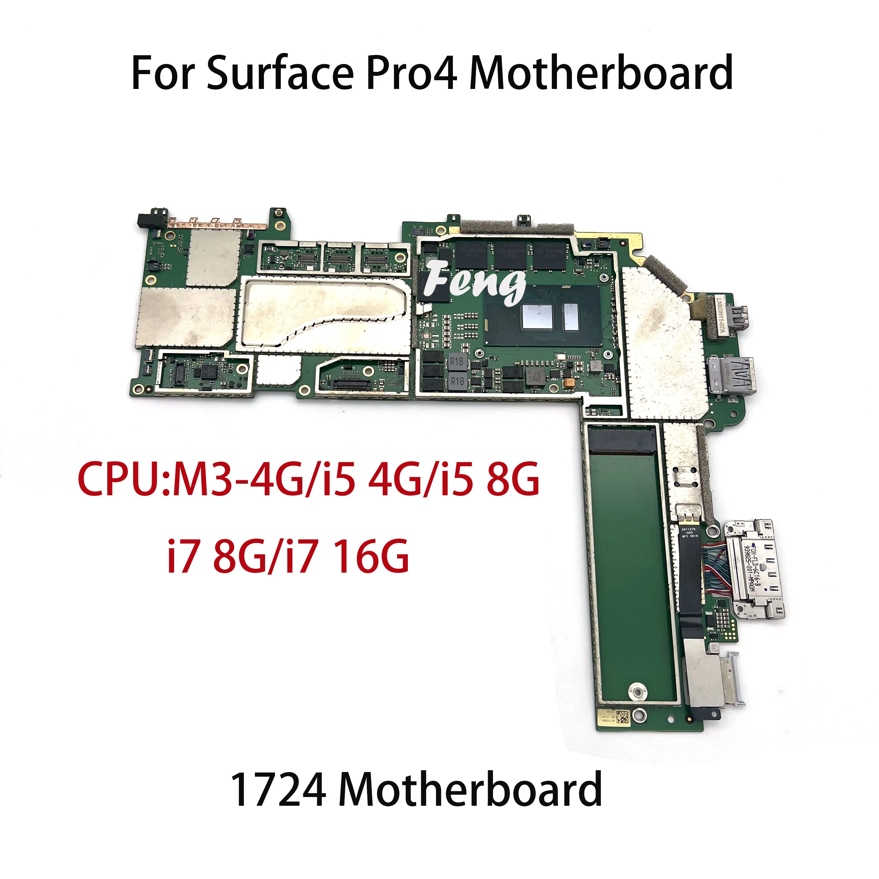 Original Logic Board For Microsoft Surface Pro 4 1724 Tablet Computer ...