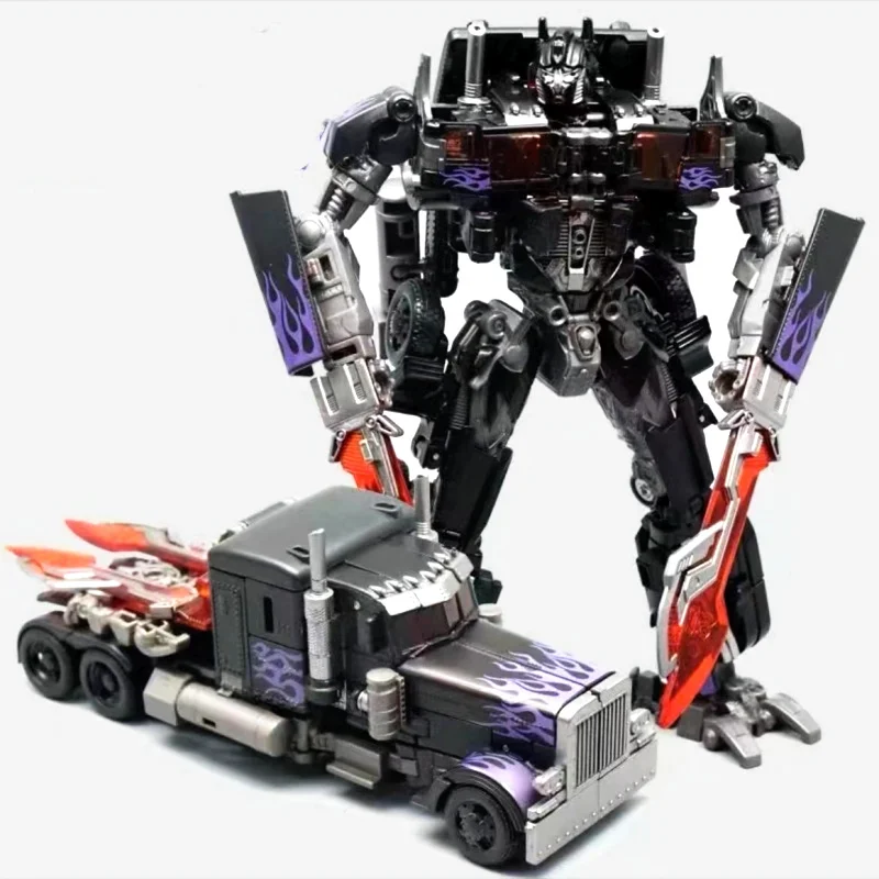 Transformers Black Optimus Prime Handmade Toy Alloy Commander Double ...