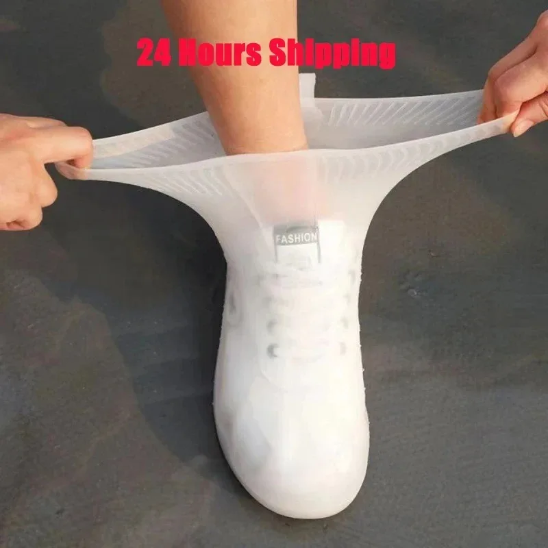 Waterproof-Silicone-Shoe-Covers-Reusable-Non-Slip-Wear-Resistant-Rain ...