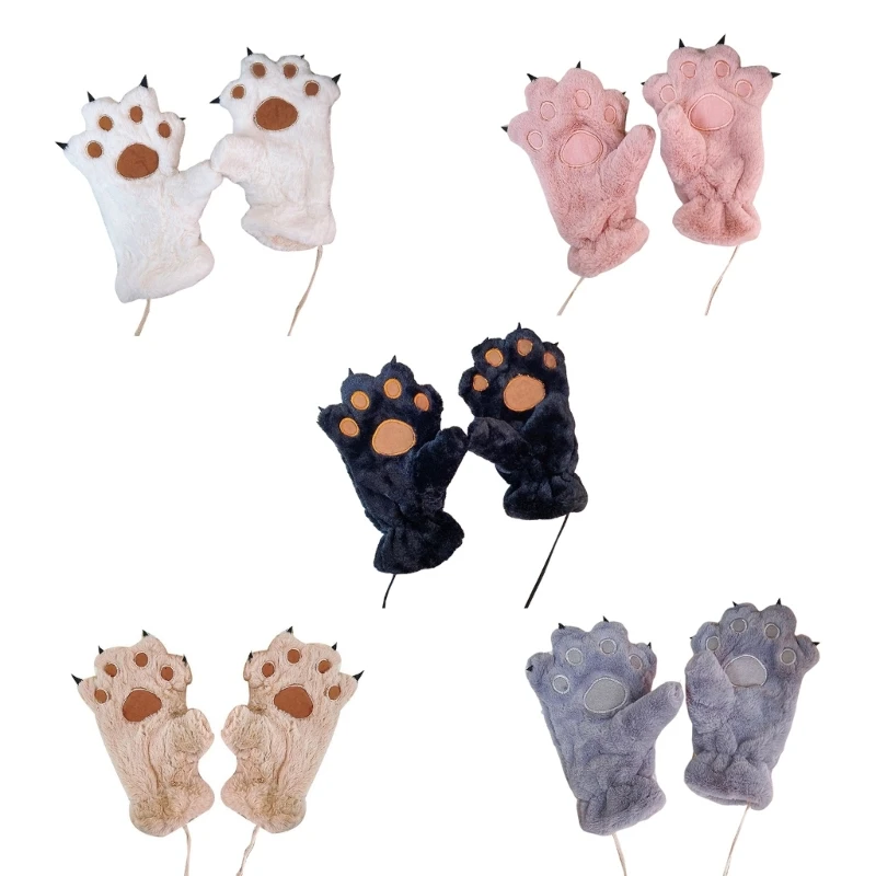 Bear-Paw-Costume-Gloves-Cute-Fluffy-Bear-Paw-Gloves-Party-Dressup ...
