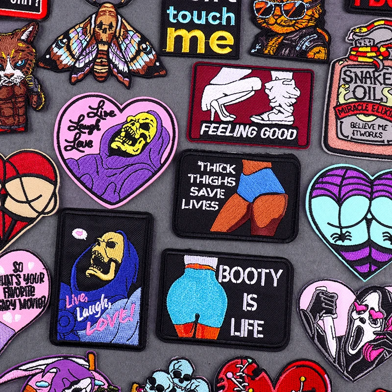 Hip-Hop-Embroidery-Patches-For-Clothing-Body-Is-Life-Iron-On-Patches-Thermoadhesive-Patch-For ...