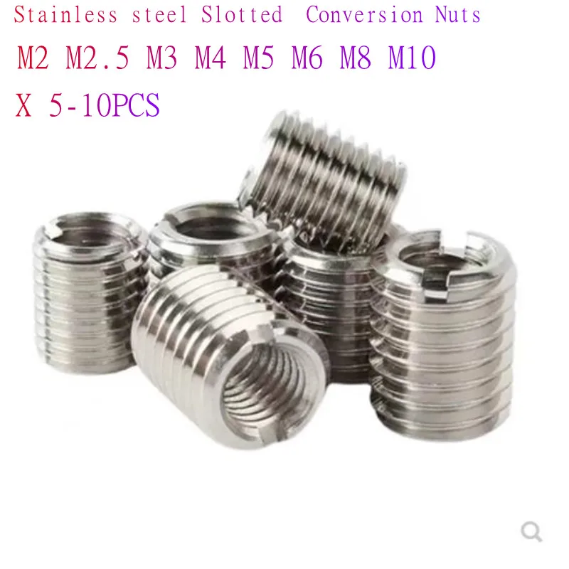 5pcs-10pcs-M2-M10-stainless-steel-slotted-Inside-Outside-self-tapping ...