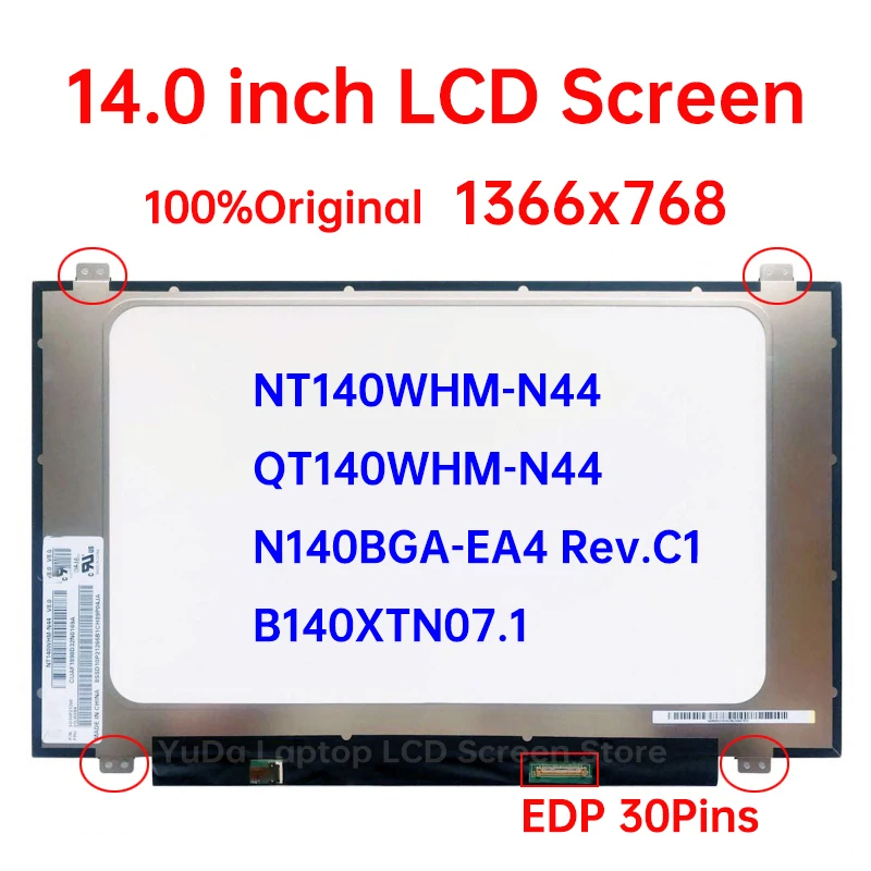 NT140WHM-N44-B140XTN07-1-N140BGA-EA4-Rev-C1-QT140WHM-N44-14-Inch-HD ...