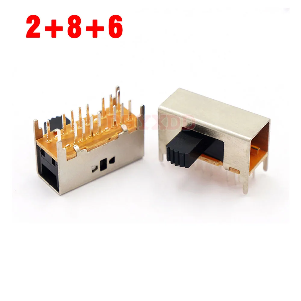 1-Pcs-16-Pin-3-Position-4P3T-Panel-PCB-Mount-Horizontal-Slide-Switch-SK ...