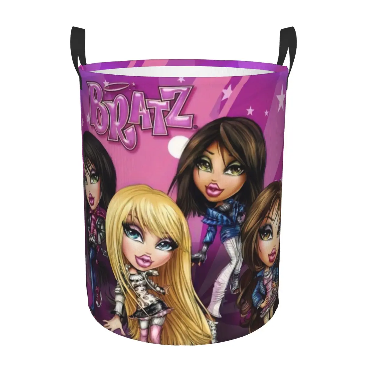 Custom Cartoon Bratzs Doll Laundry Hamper Large Clothes Storage Basket ...