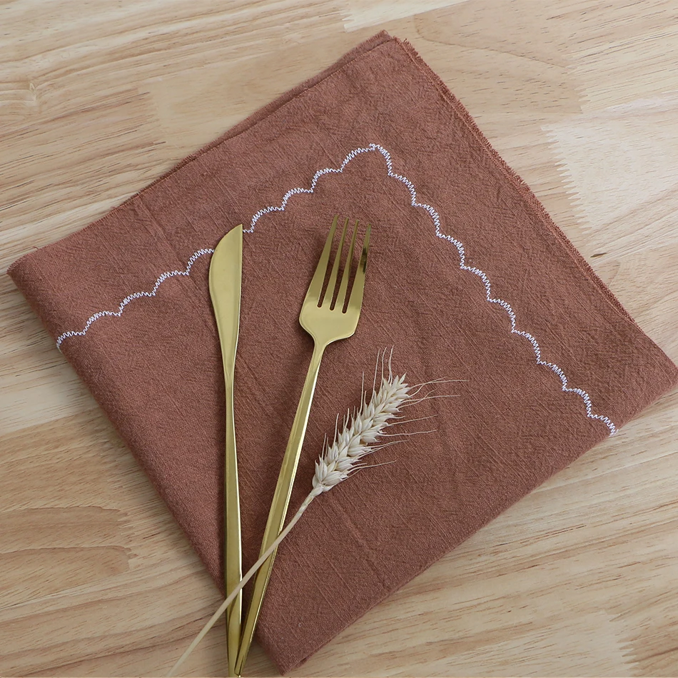 2PCS-40x40CM-Thick-Napkins-Ramie-Fabric-Comfortable-Soft-Washable ...
