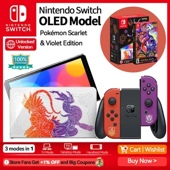 Nintendo Switch OLED Pokemon Scarlet & Violet Edition Video Game ...