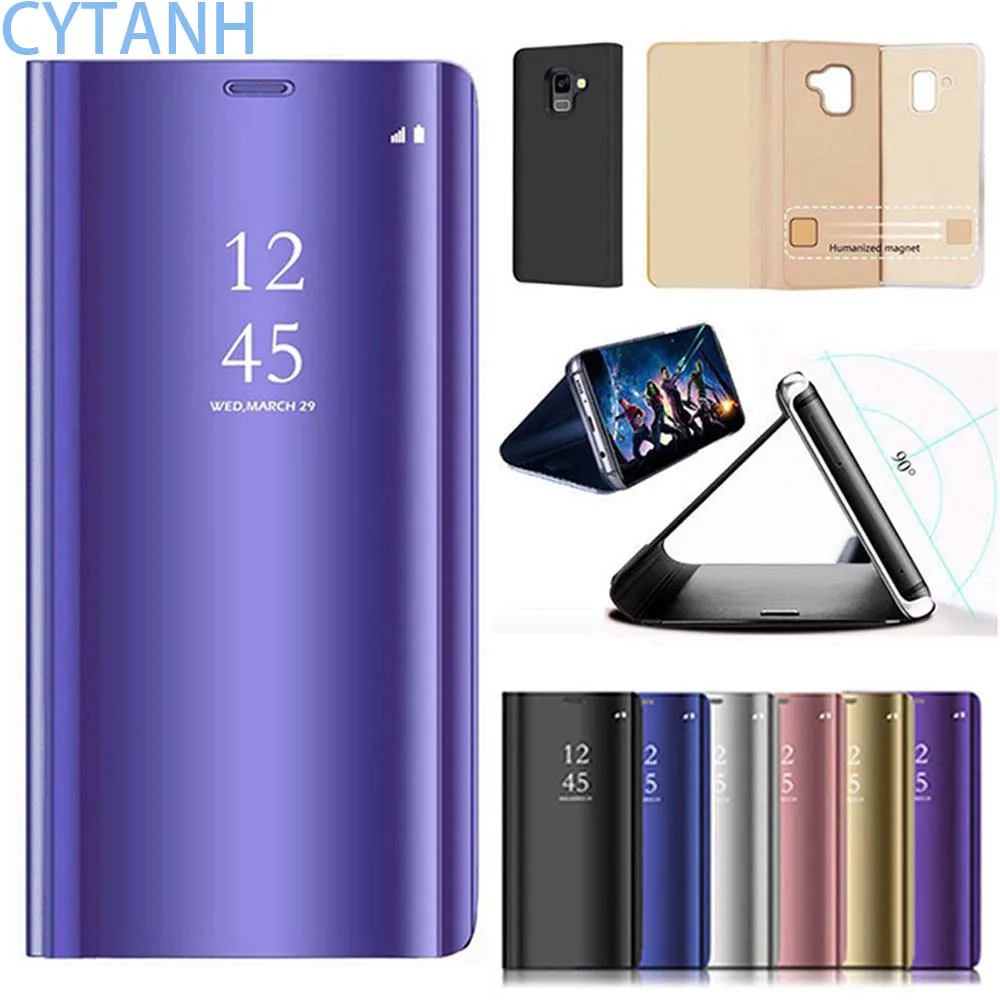 Funda-con-tapa-y-espejo-inteligente-para-Samsung-Galaxy-A04-protector ...