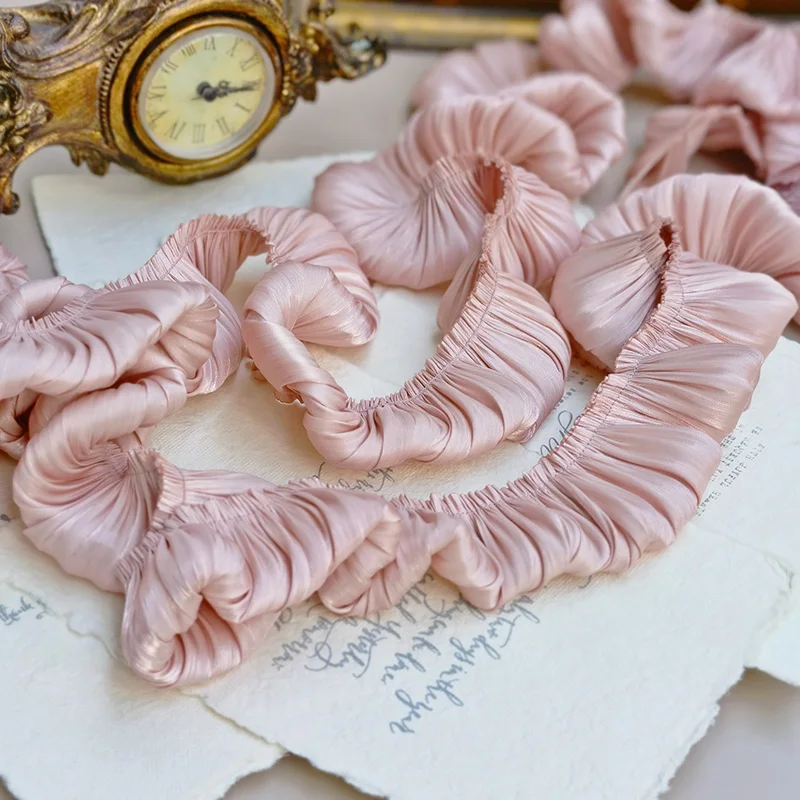 2meters/lot 3cm/5cm wide ~ Beautiful~ Glitter Satin Ribbon Pleated Lace ...