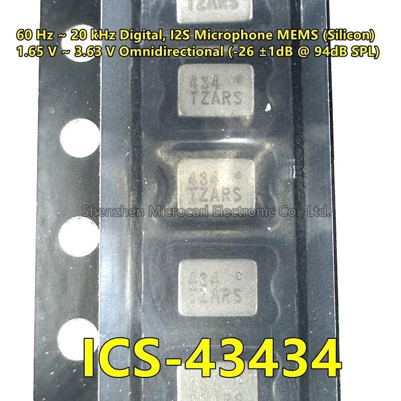 10PCS-New-and-Original-ICS-43434-Multi-pattern-Microphone-Chip-with-IS ...