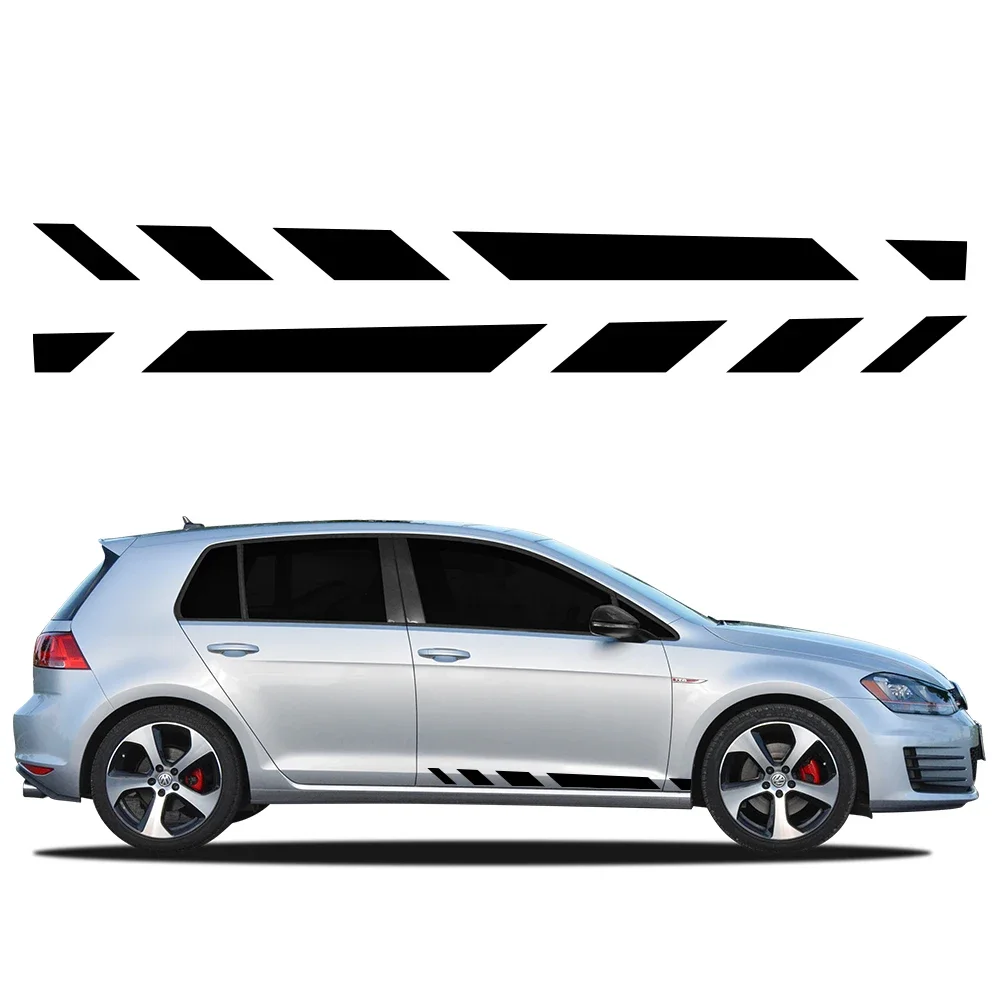 2PCS Car Door Side Stickers Vinyl Racing Style Decals Auto Accessories ...