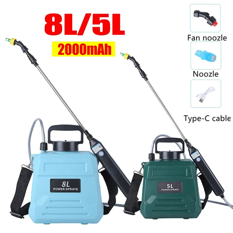5L/8L Electric Sprayer Garden Automatic Type-C USB Rechargeable Plant ...