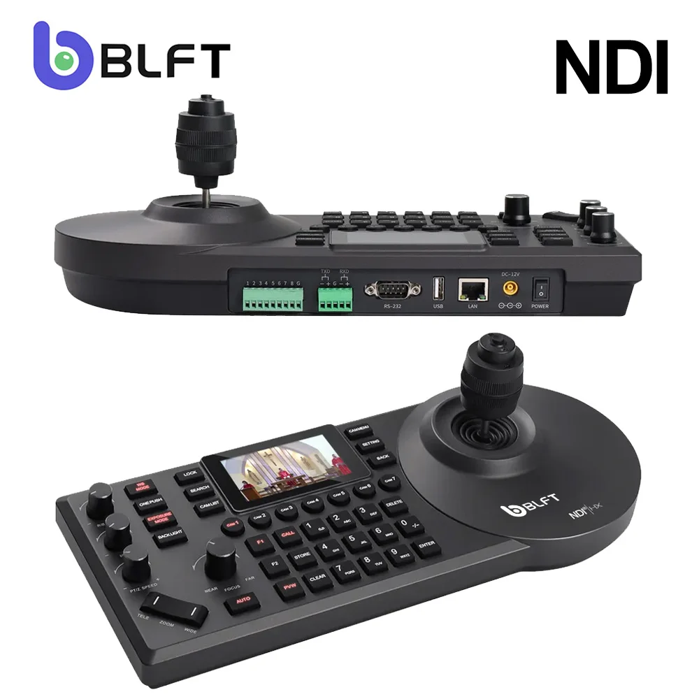 4D-Joystick-Keyboard-NDI-POE-PTZ-Controller-3-LCD-Screen-Real-time ...