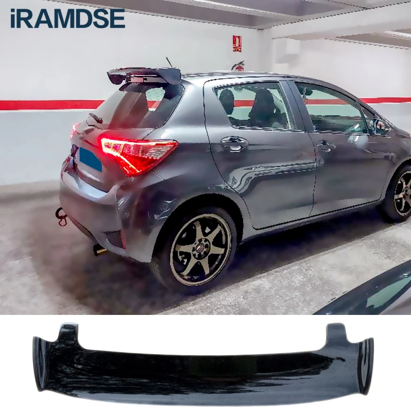Rear Spoiler For Toyota Yaris 2019 Hatchback 2007 2018 Glossy Black ...