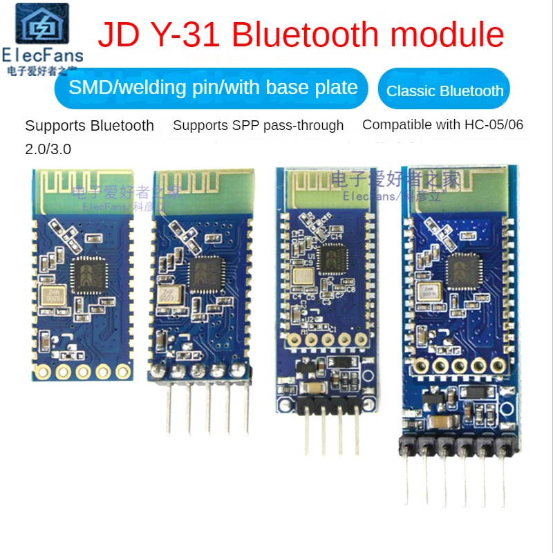 JDY-31-Bluetooth-3-0-Module-Support-Spp-Protocol-Compatible-With-JDY-30 ...