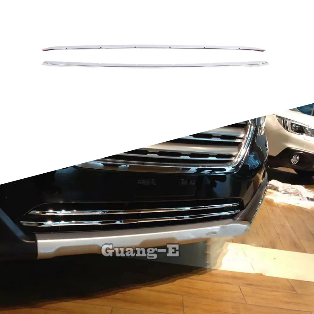 Body Styling Protection Abs Chrome Trim Front Up Grid Grill Grille ...
