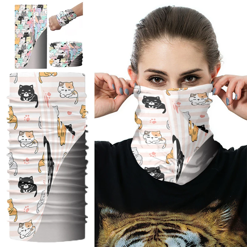 Cute-cat-scarfwomen-s-headscarf-fake-folding-scarf-outdoor-anti ...