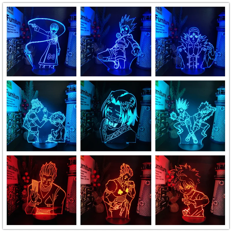 Hunter-X-Hunter-Anime-3D-Lamp-Killua-Gon-Hisoka-Chrollo-Feitan-Figure ...