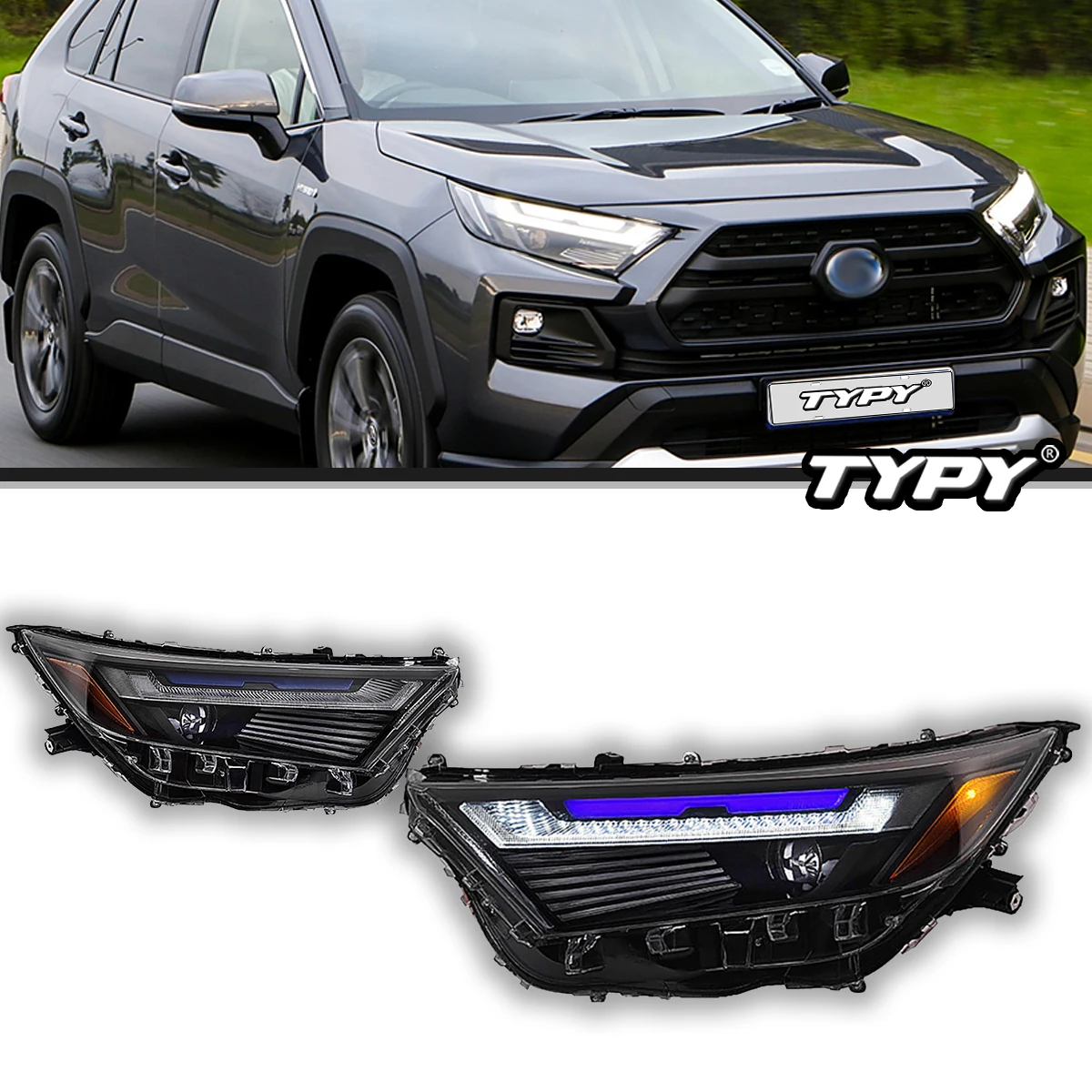 TYPY Car Lights For Toyota RAV4 Headlight 2020-2024 LED Projetor head ...