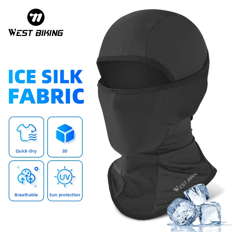 WEST BIKING Summer Cycling Face Mask Cool Breathable Sports Balaclava ...