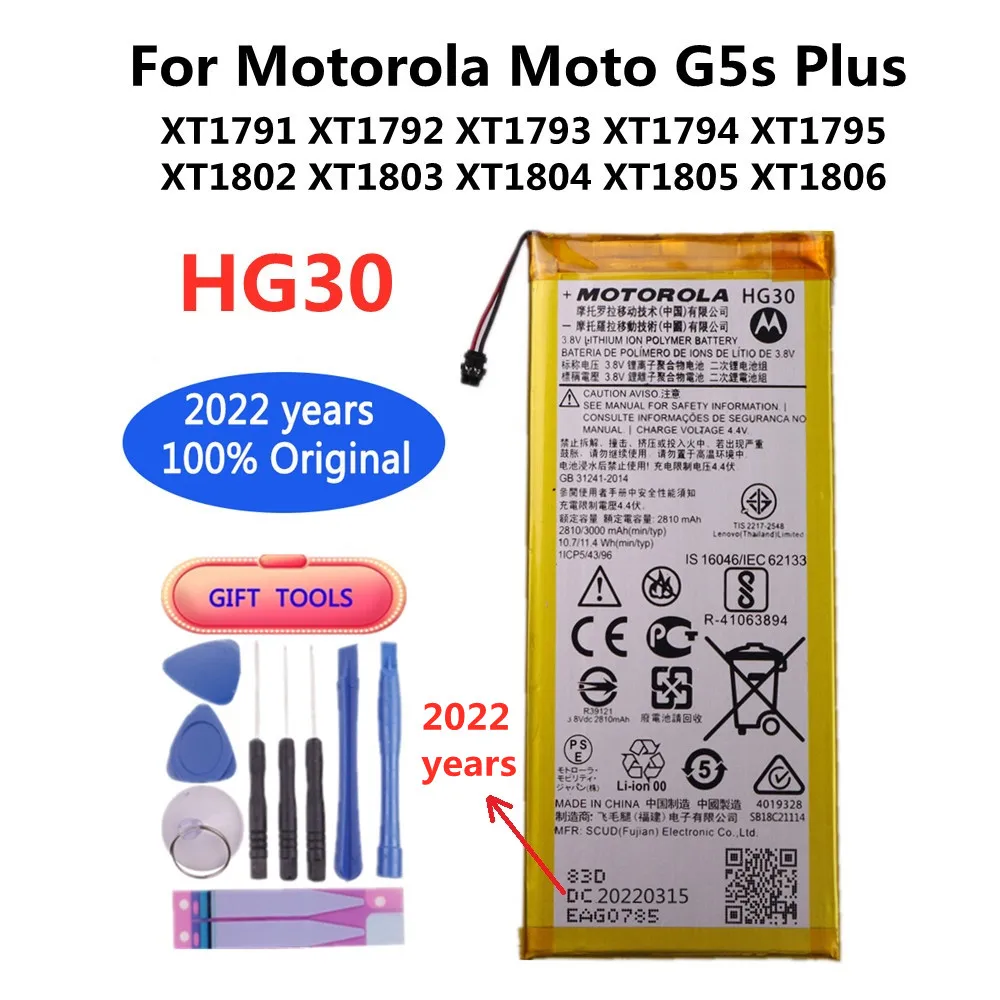 Batería Original HG30 de 3000mah para Motorola Moto G5s Plus XT1791 ...