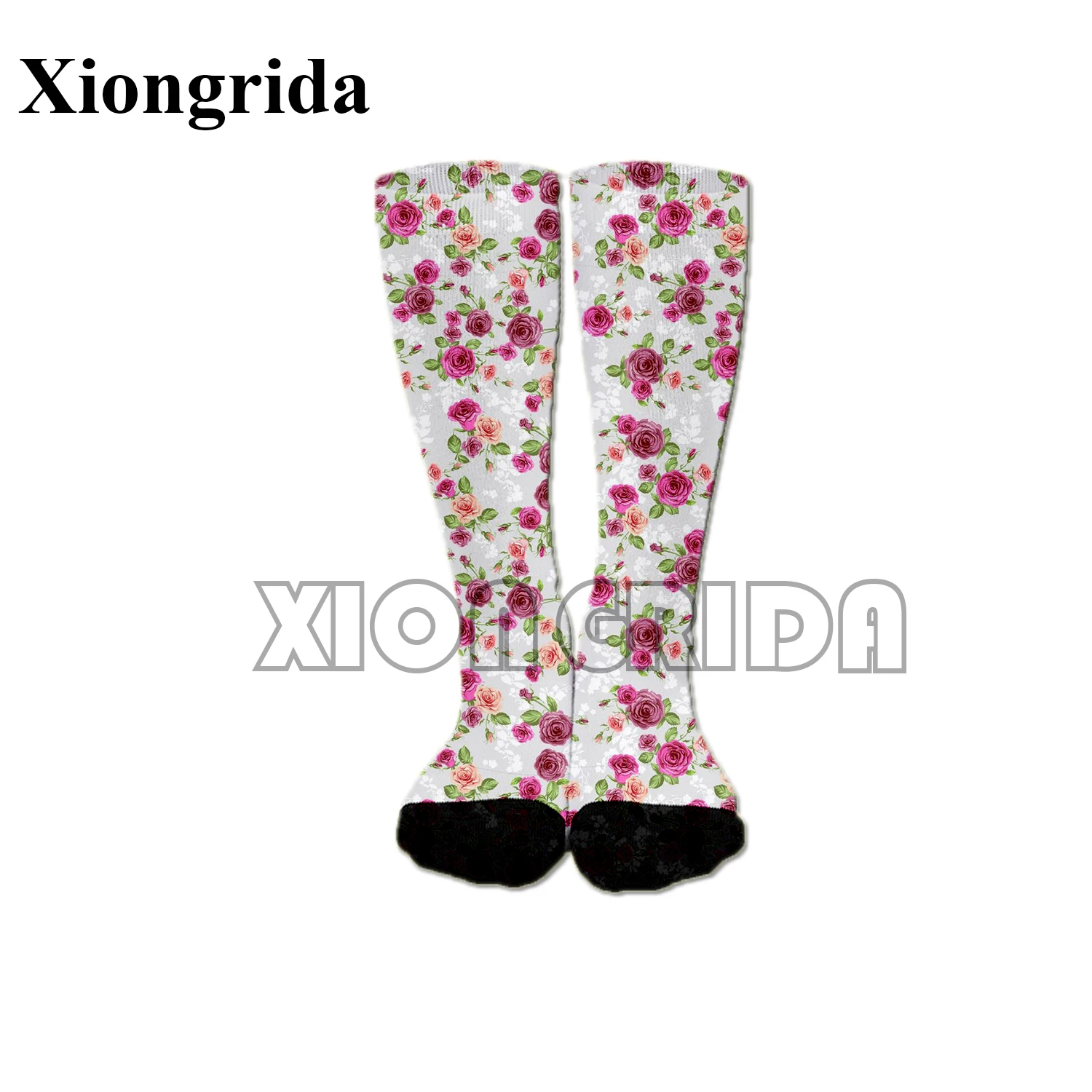 Vintage-Rose-Print-Socks-Men-Women-Casual-Cotton-3D-Floral-Hip-Hop ...