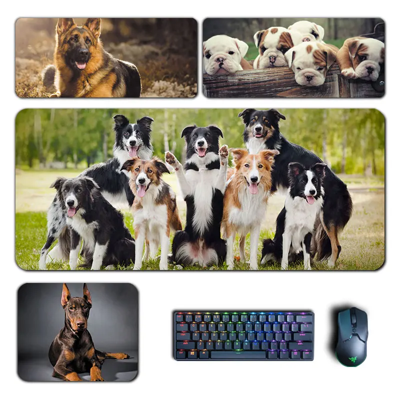 Pet Dog Mouse Pad Shorthairs Border Collie Dobermann Mousepad Hd Print ...
